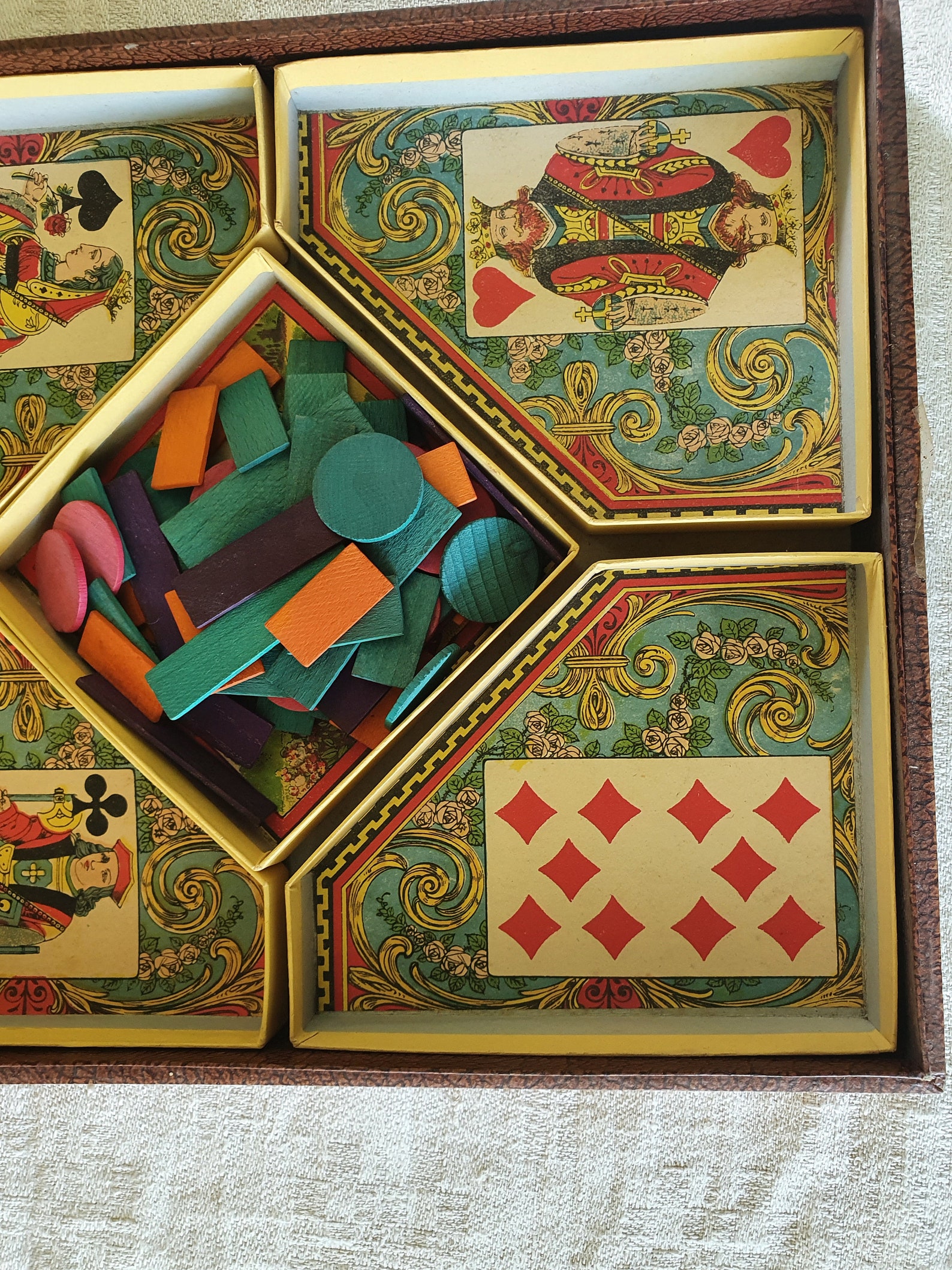 Nain Jaune, Game With Tokens, Antique French - Etsy