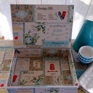 DIY Kit Writing or Sewing Box A4 of 13" X 9.3" X 3.4", Cartonnage ...