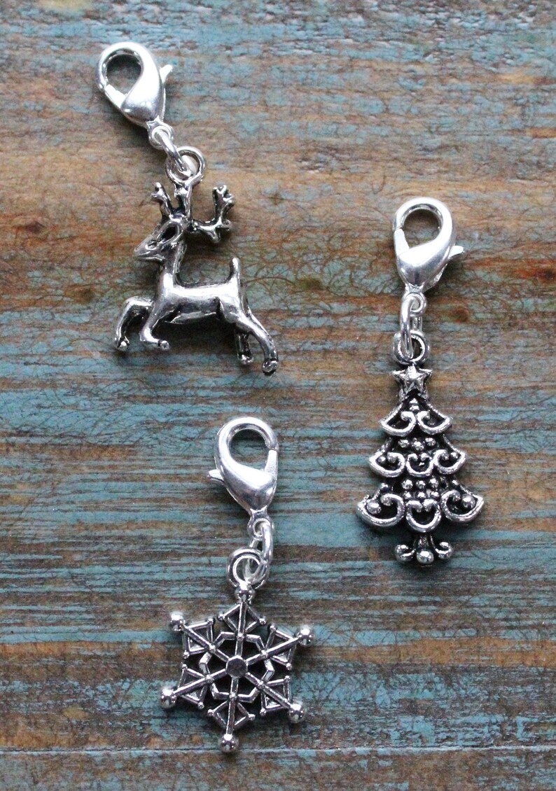 Christmas | Multi Charm Bracelet | Holiday Jewelry | Snowflake ...