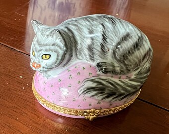 Limoges Cat - Etsy