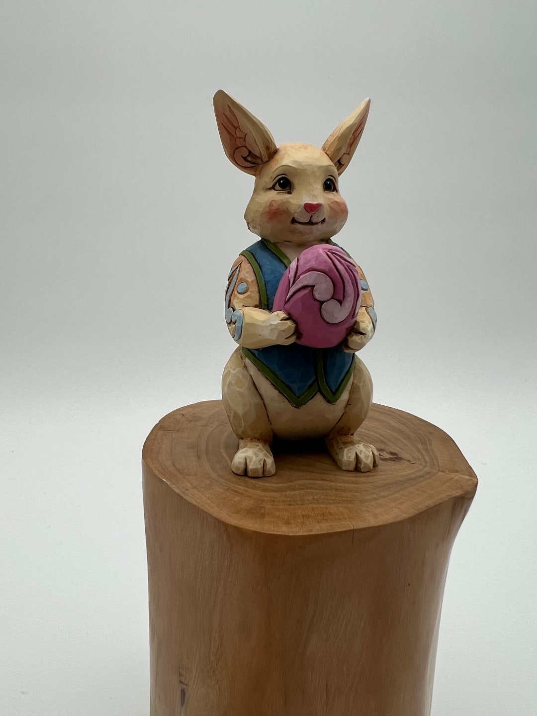 Vintage Jim Shore Rabbit With Easter Egg - Etsy