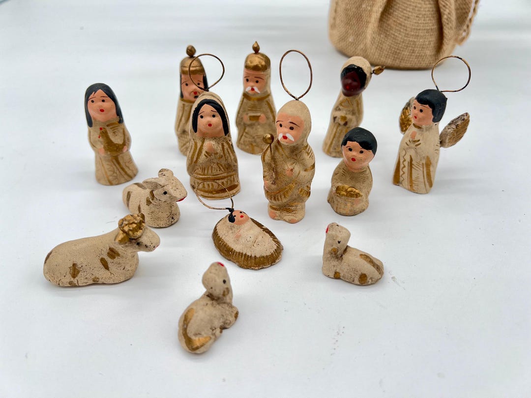 Vintage Terra Cotta Nativity Set, Mexican Handmade Figures - Etsy