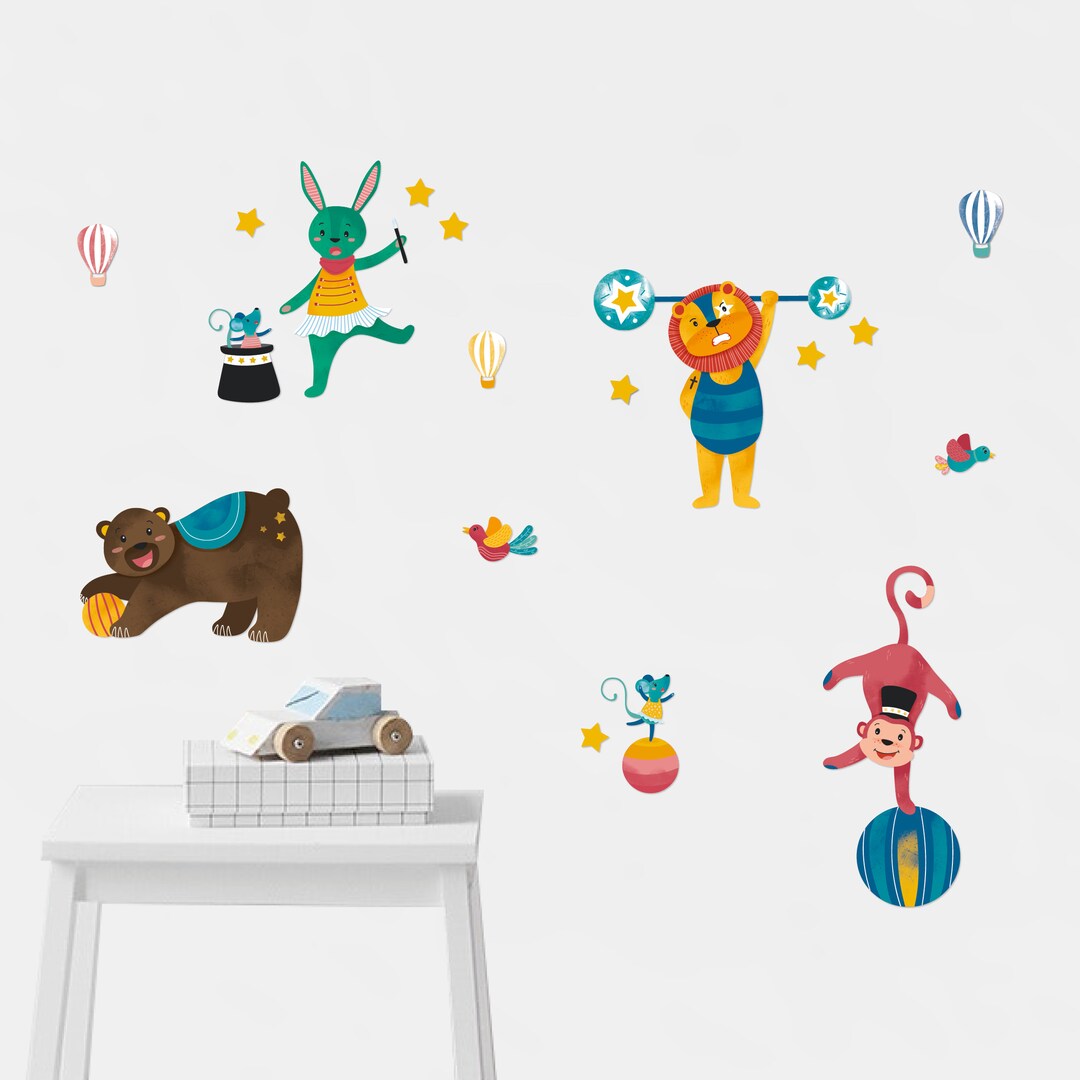 Wall Sticker Set Circus Nursery, Wall Decal, Kids Room - Etsy