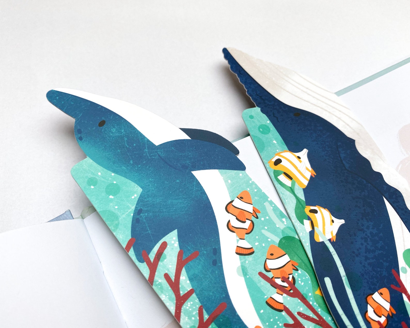 Bookmark Dolphin Bookmark in Ocean Theme Bookish Gift - Etsy