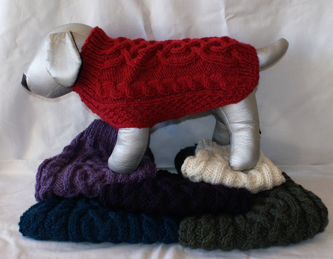 Aran Dog Sweaters/jumper in Alpaca/wool Mix, With a Traditional Aran ...