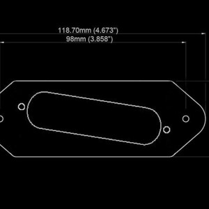 Guitar Part - CONVERSION PICKUP RING Mounting Trim Bezel - P90 Dogear ...