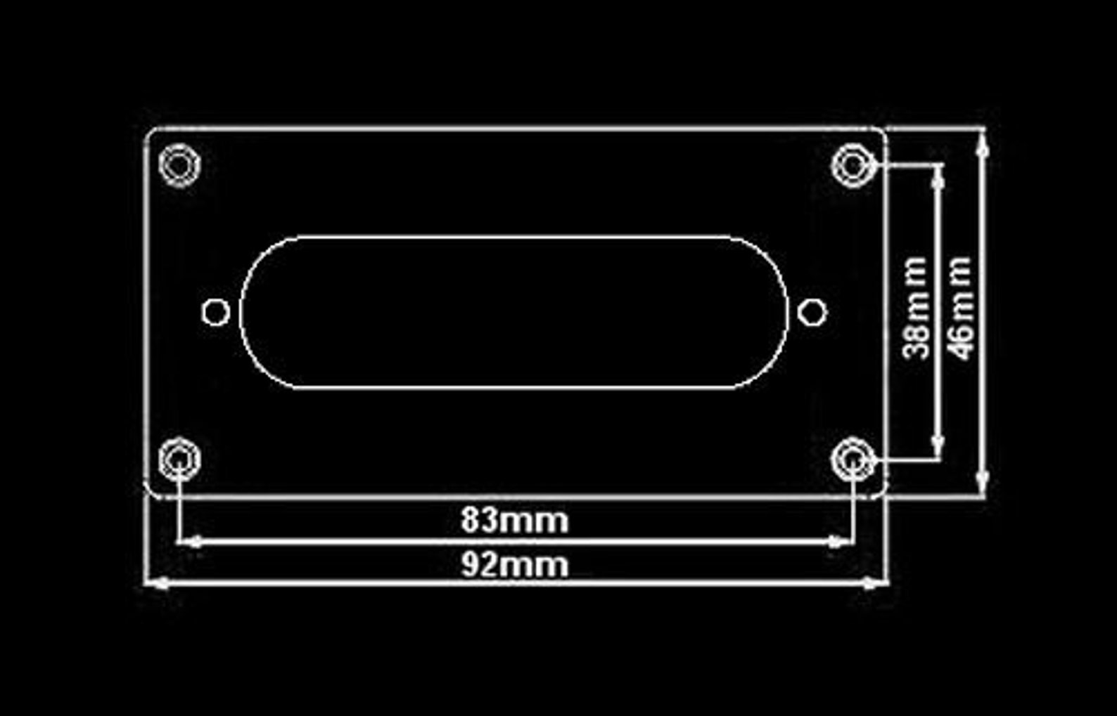 Guitar Part - CONVERSION PICKUP RING Mounting Trim Bezel - Humbucker to ...