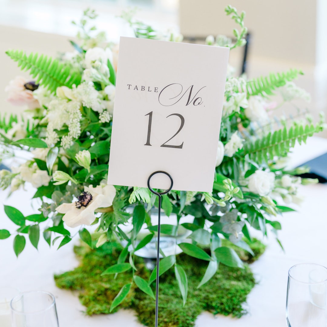 Classic Table Numbers Black and White Wedding Table Numbers Work With a ...
