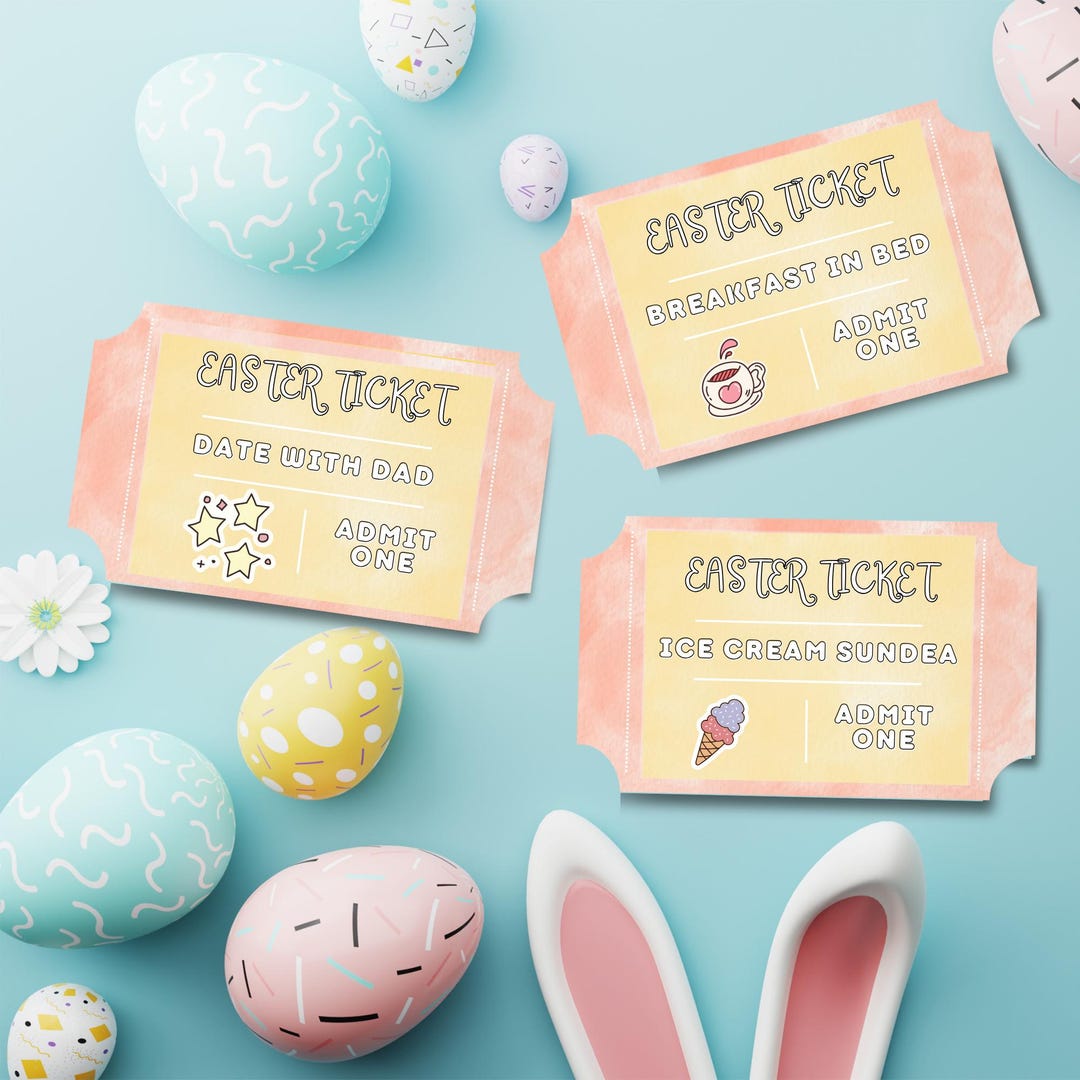 Easter Tickets • Easter Egg Activity for Kids • Instant Download ...