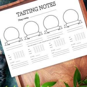 At-home Tasting Notes Instant Download Tasting Party Activity Printable ...