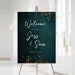 Elegant Green & Gold Wedding Welcome Sign: Customizable Eco-friendly ...