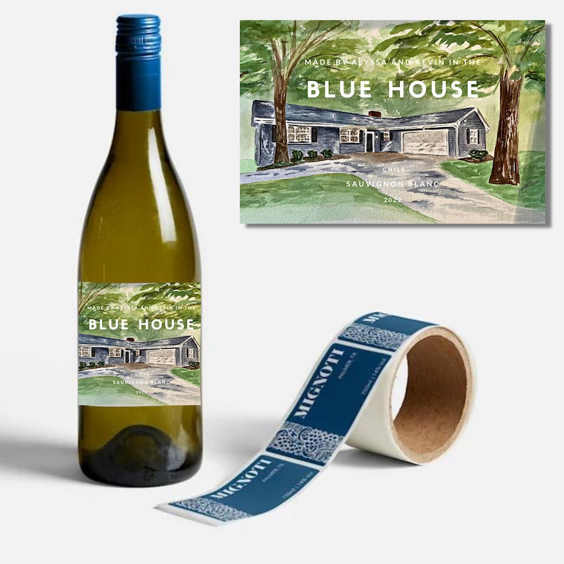 Custom Wine Labels Printed Wine Label Stickers or Digital Wine Label ...
