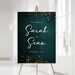 Elegant Green & Gold Wedding Welcome Sign: Customizable Eco-friendly ...
