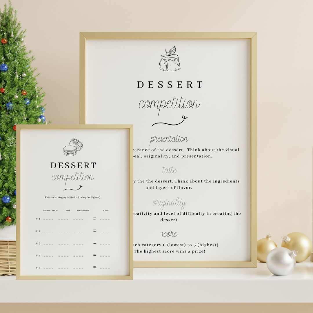 Dessert Competition Bundle Instant Download • Holiday Hosting Party ...