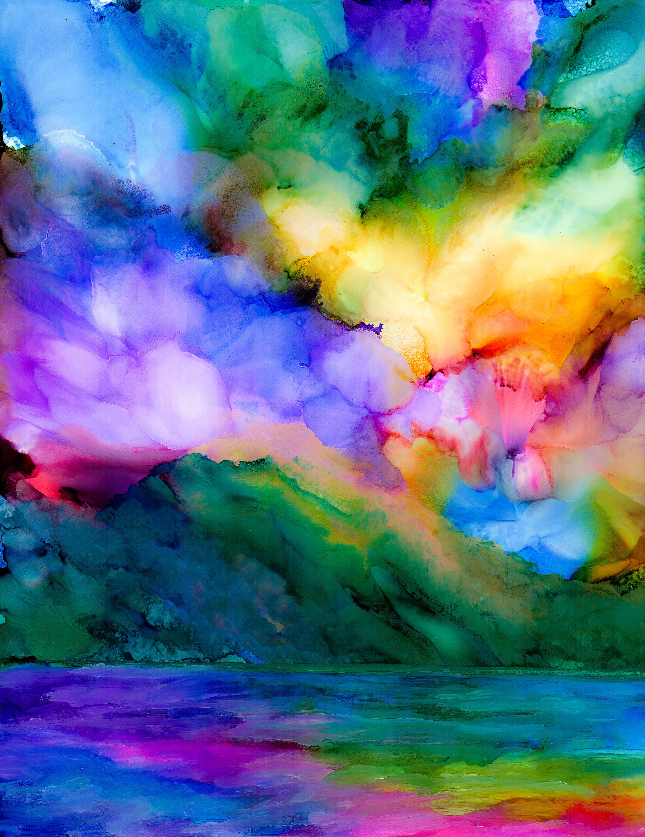 Print. Alcohol Ink. Alcohol Ink Art. Alcohol Ink Print. Art | Etsy