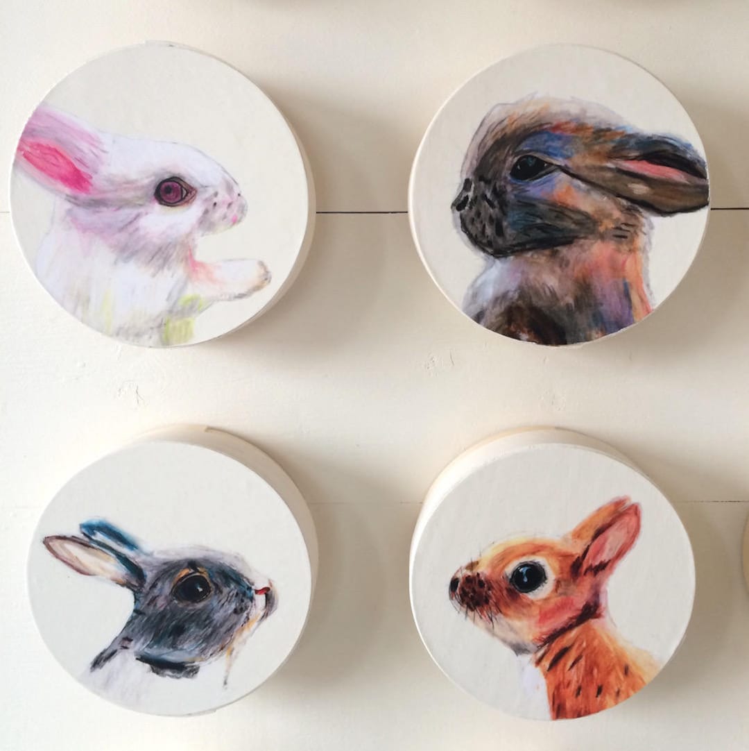 Rabbit Box, Bunny Box, Nursery Gift, Limited Edition Rabbit Prints on ...