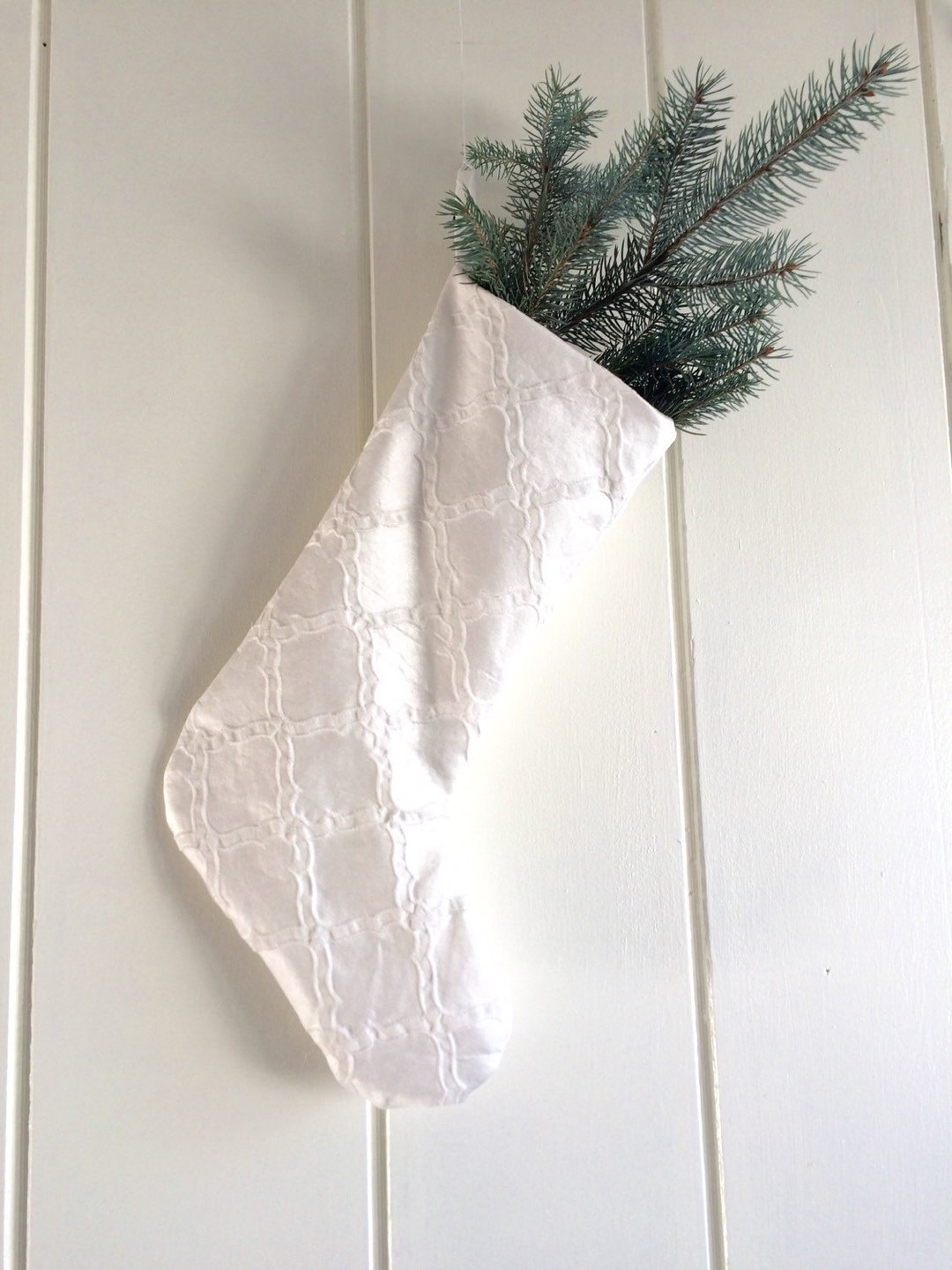 White Christmas Stockings, White Exclusive Christmas Stockings - Etsy