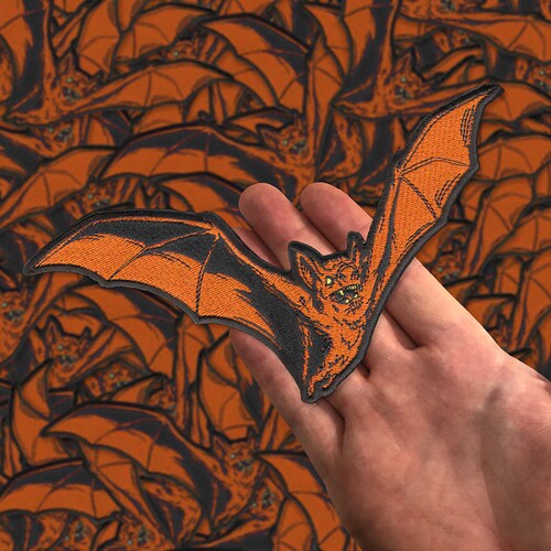 VAMPIRE BAT PATCH Iron-on Embroidered Wild Animal Black - Etsy