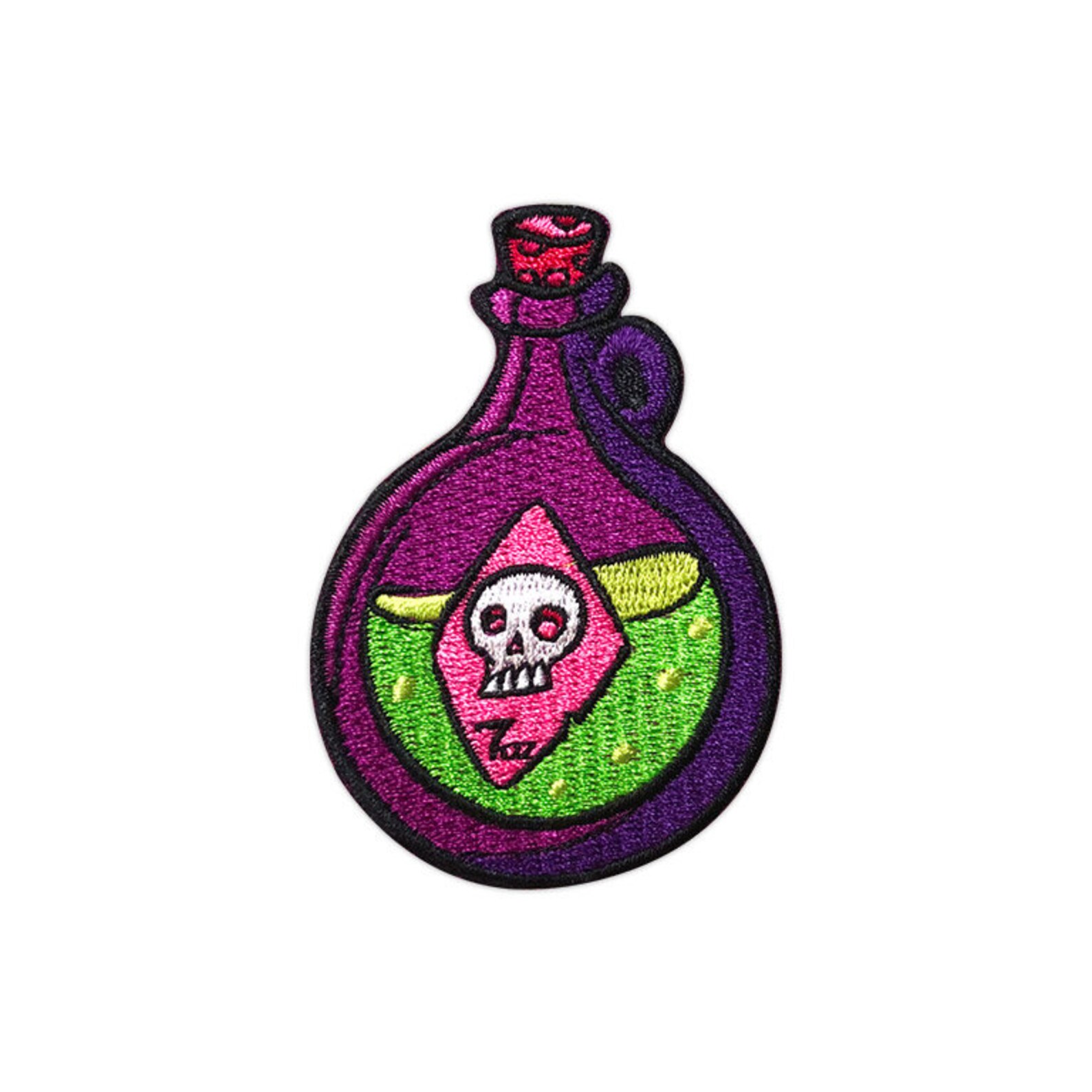 Round Potion Embroidered Patch | Etsy