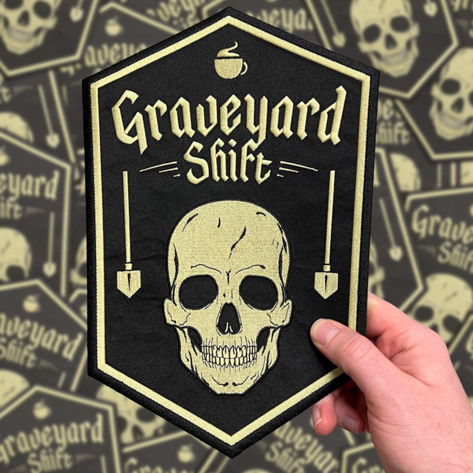 Huge 12" Graveyard Shift Embroidered Back Patch - Etsy