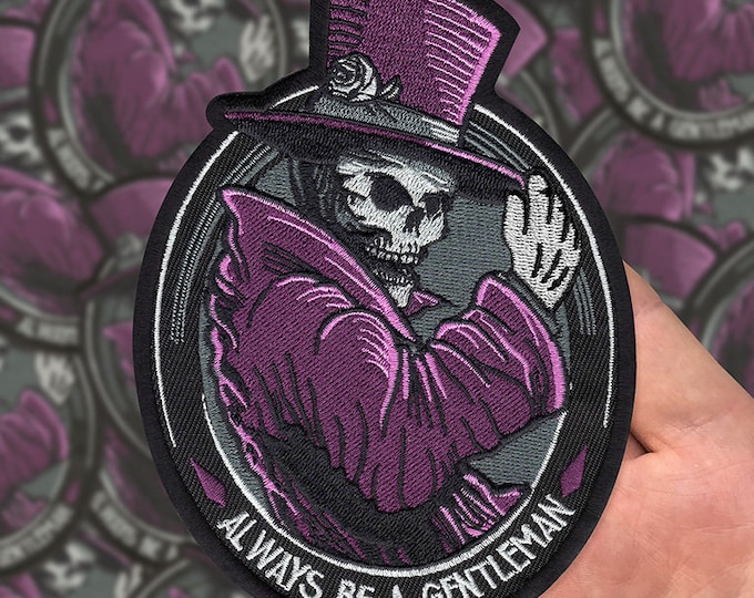 Embroidered Gentleman Ghost Patch - Etsy