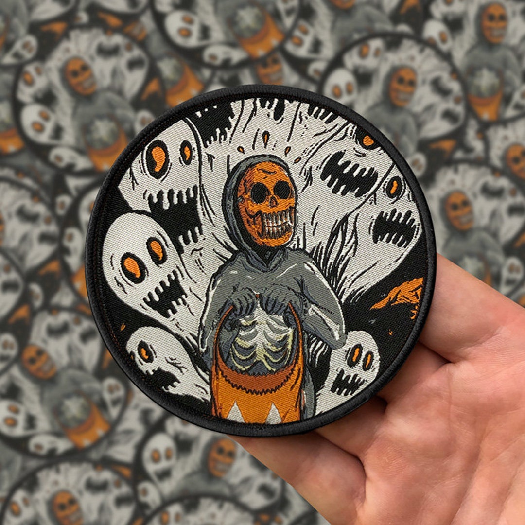 Ghoulish Fright Woven Halloween Patch - Etsy