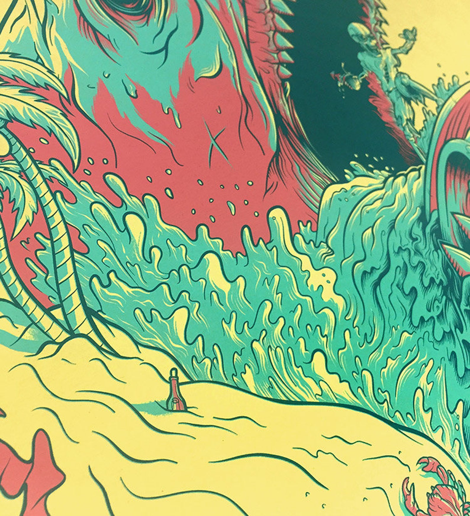 Hang Loose Let's Rip 18x24 Silk Screen Print - Etsy