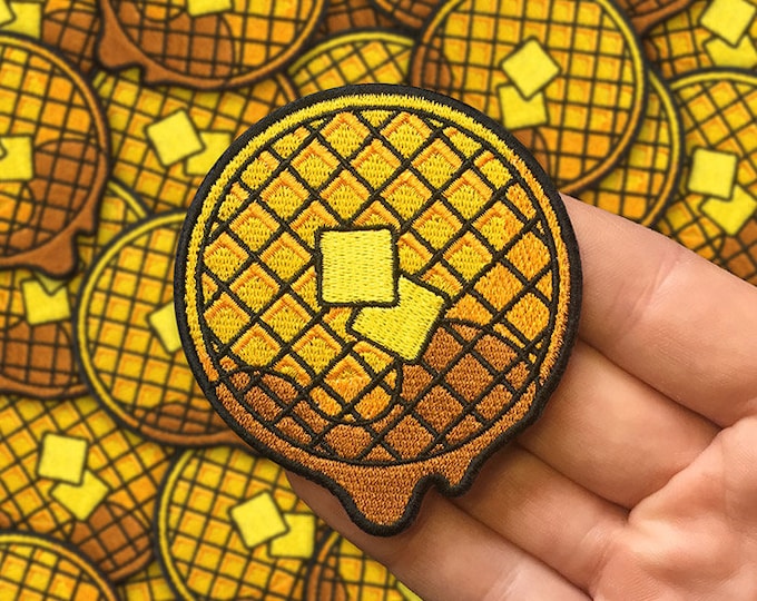 Dripping Waffle Embroidered Patch - Etsy