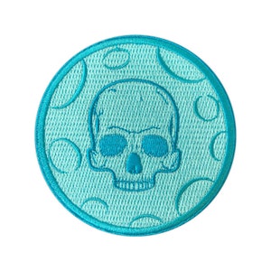 Moon Skull Embroidered Patch - Etsy