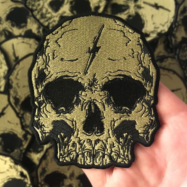 Embroidered Skull Patch - Etsy