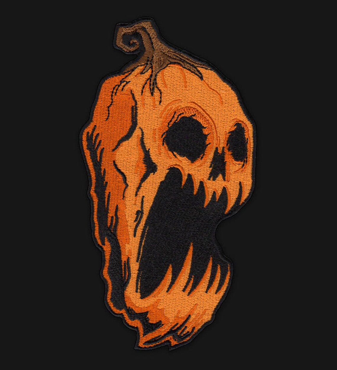 Embroidered Screaming Pumpkin Patch - Etsy