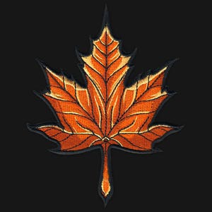 Maple Leaf Embroidered Patch - Etsy