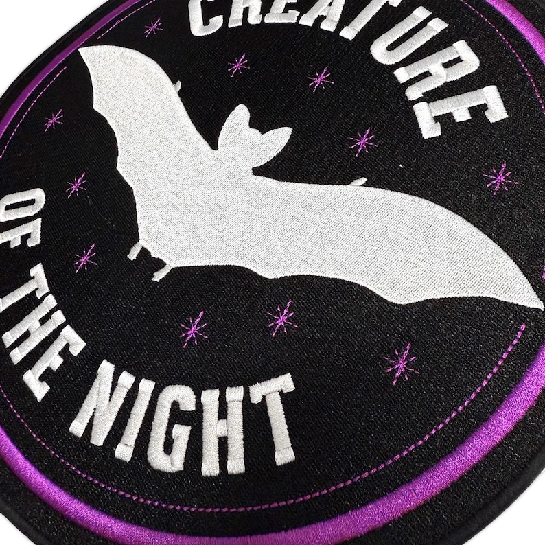 Huge 11" Creature of the Night Embroidered Back Patch - Etsy
