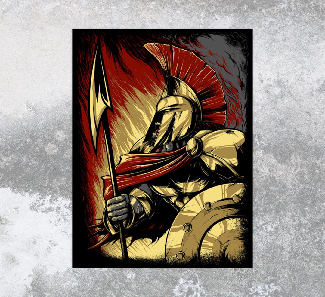 Spartan 18x24 Silk Screen Print - Etsy