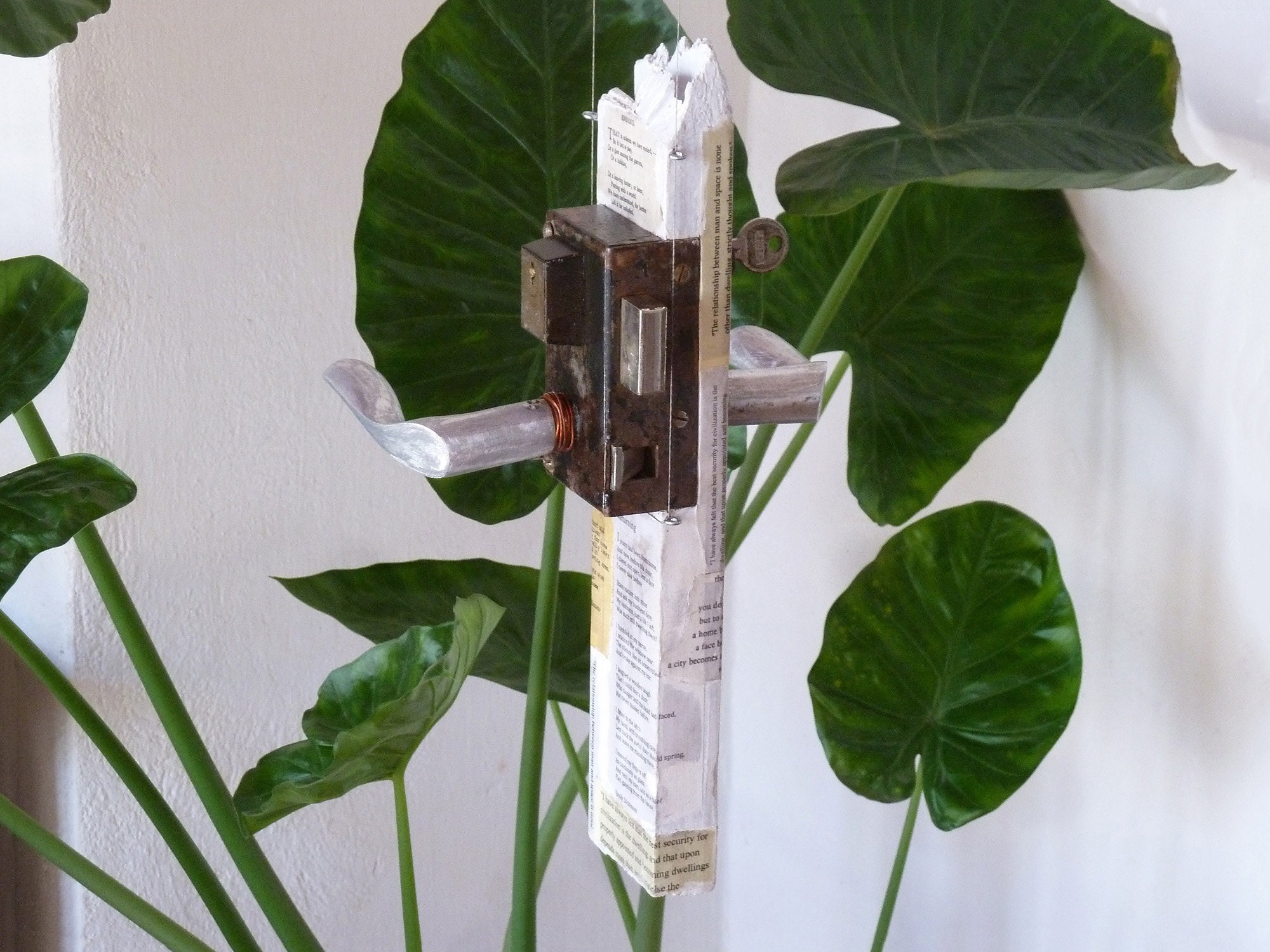 Moving House, Dada, Assemblage, Hanging sculpture, Home, Door, Key ...