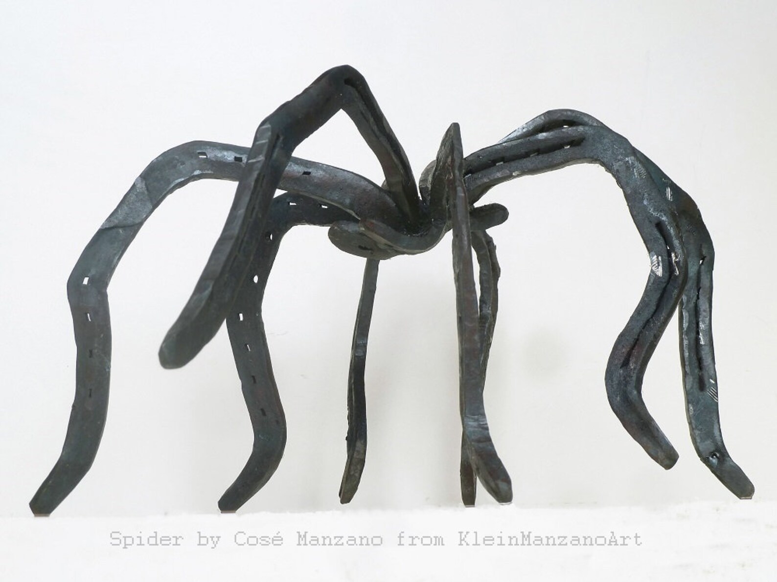 Hand Forged Steel Spider Sculpture, Brutalist Horseshoe Art - Etsy