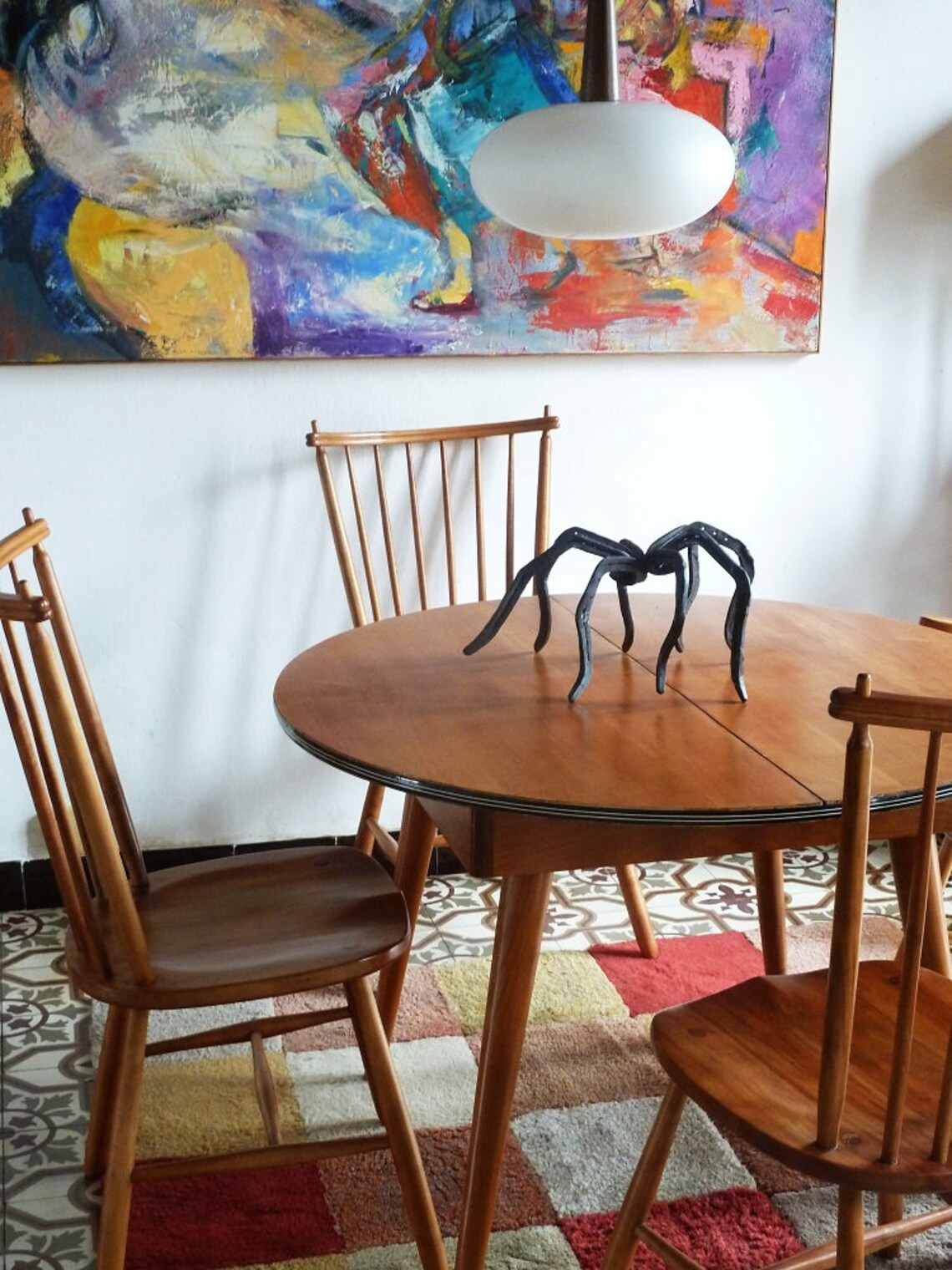 Hand Forged Steel Spider Sculpture, Brutalist Horseshoe Art - Etsy