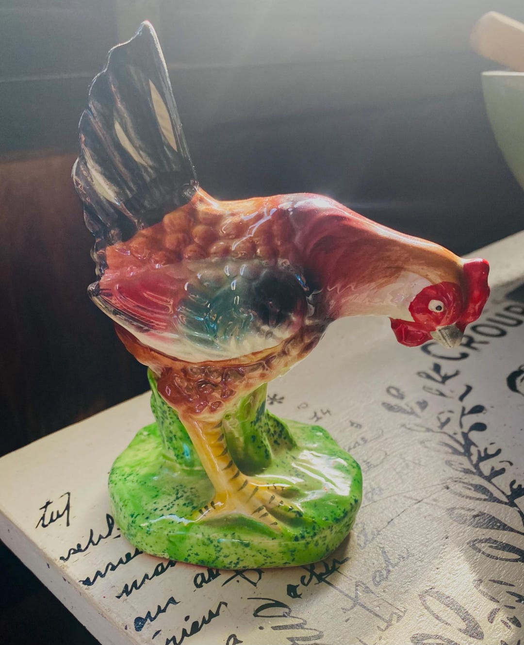 Rustic Farmhouse Rooster | Porcelain | French Country Kitchen Cottage ...