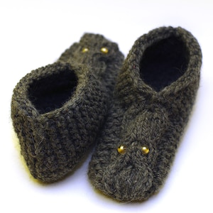 The Owl Knit Slipper Pattern, Women Slipper Knitting Pattern, Instant ...