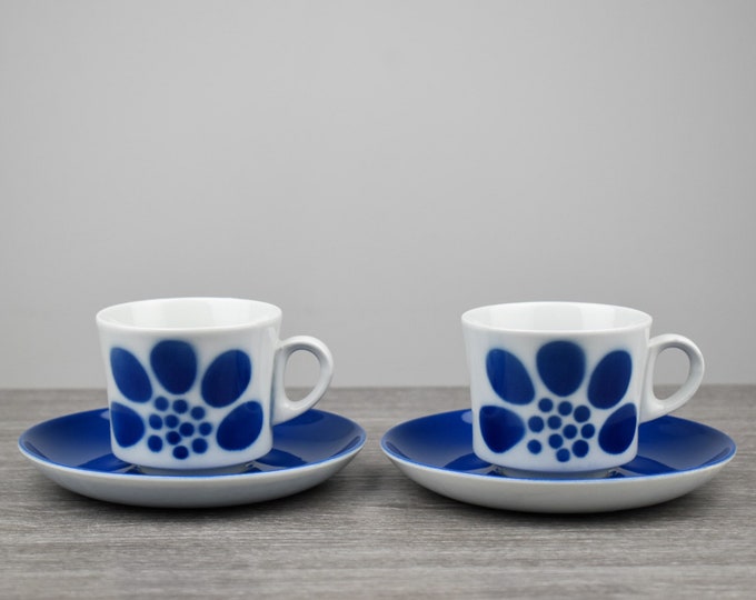 Retro Arabia Finland Pop Goran Back Blue Coffee Cups 2 Sets - Etsy