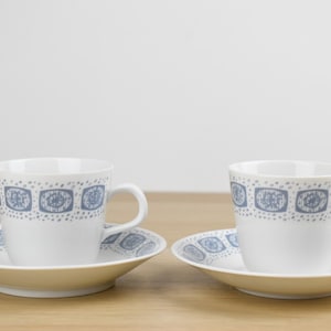 Vintage Rörstrand Sigill Coffee Cups With Saucer - 2 Set - Etsy