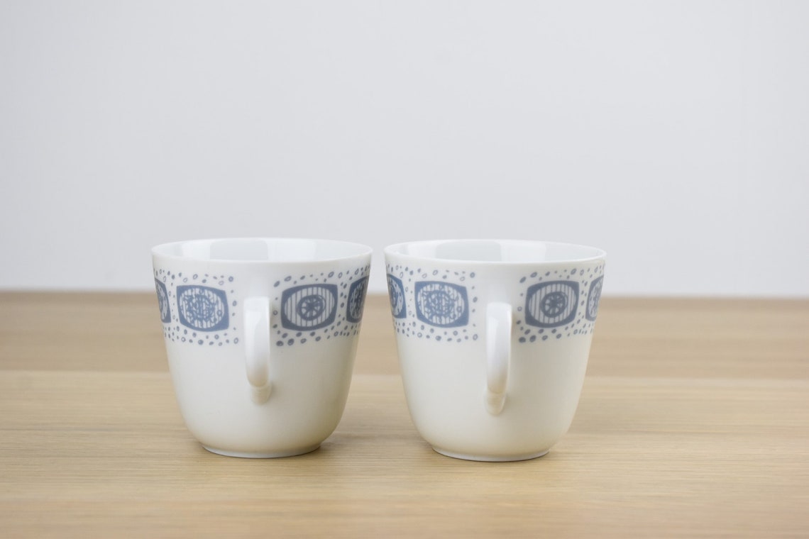 Vintage Rörstrand Sigill Coffee Cups With Saucer 2 Set - Etsy