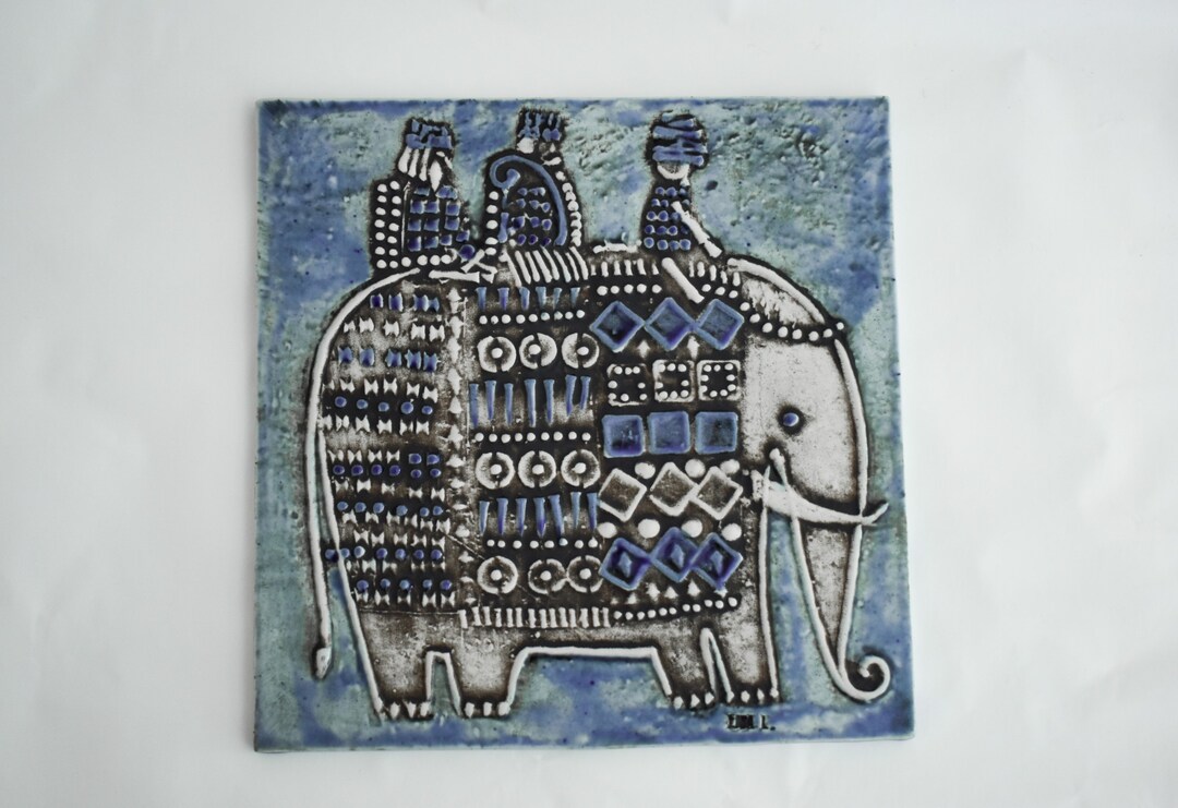 Gustavsberg Lisa Larson Unik Elefant / Elephant Ceramic Wall Plaque - Etsy