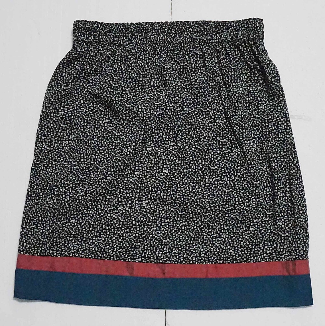 Viscose Short Cotton Skirt With Inserts Elastic Band Etsy