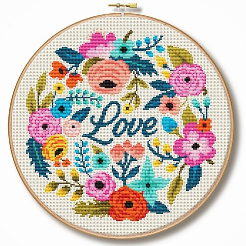 All You Need is Love Cross Stitch Pattern digital Format - Etsy
