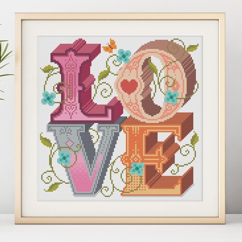 Wedding Love Customisable Wedding Cross Stitch Pattern - Etsy