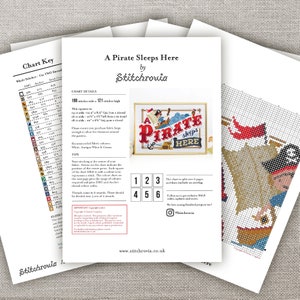 A Pirate Lives Here - Cross Stitch Pattern (digital Format - PDF) - Etsy