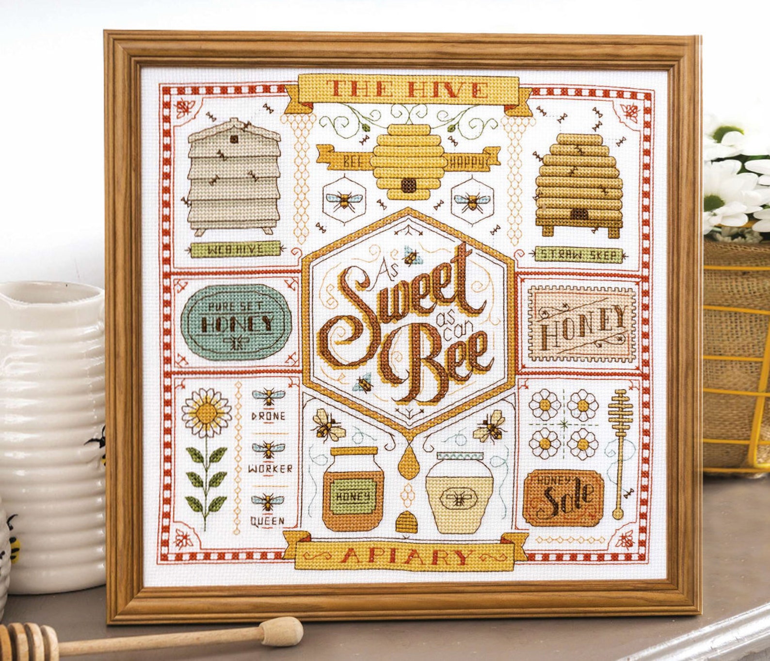 Sweet Bee - Cross Stitch Pattern (digital Format - PDF) - Etsy