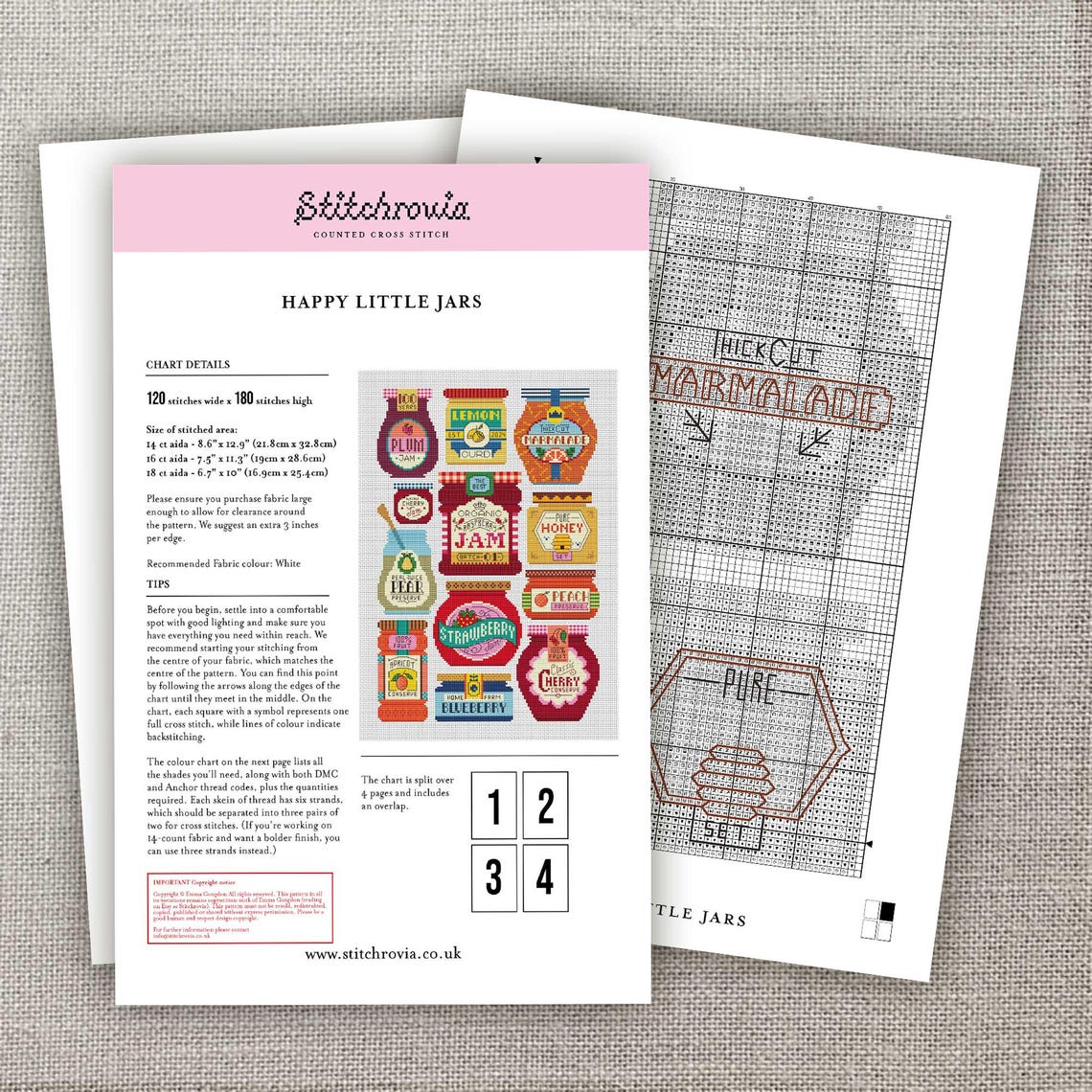Happy Little Jam Jars- Cross Stitch Pattern (digital Format - PDF) - Etsy