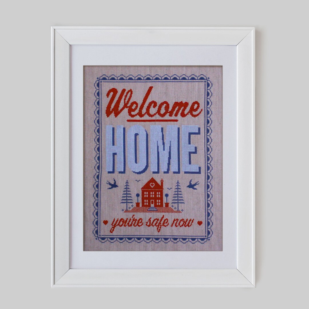 Welcome Home Cross Stitch Pattern (digital Format - PDF) - Etsy
